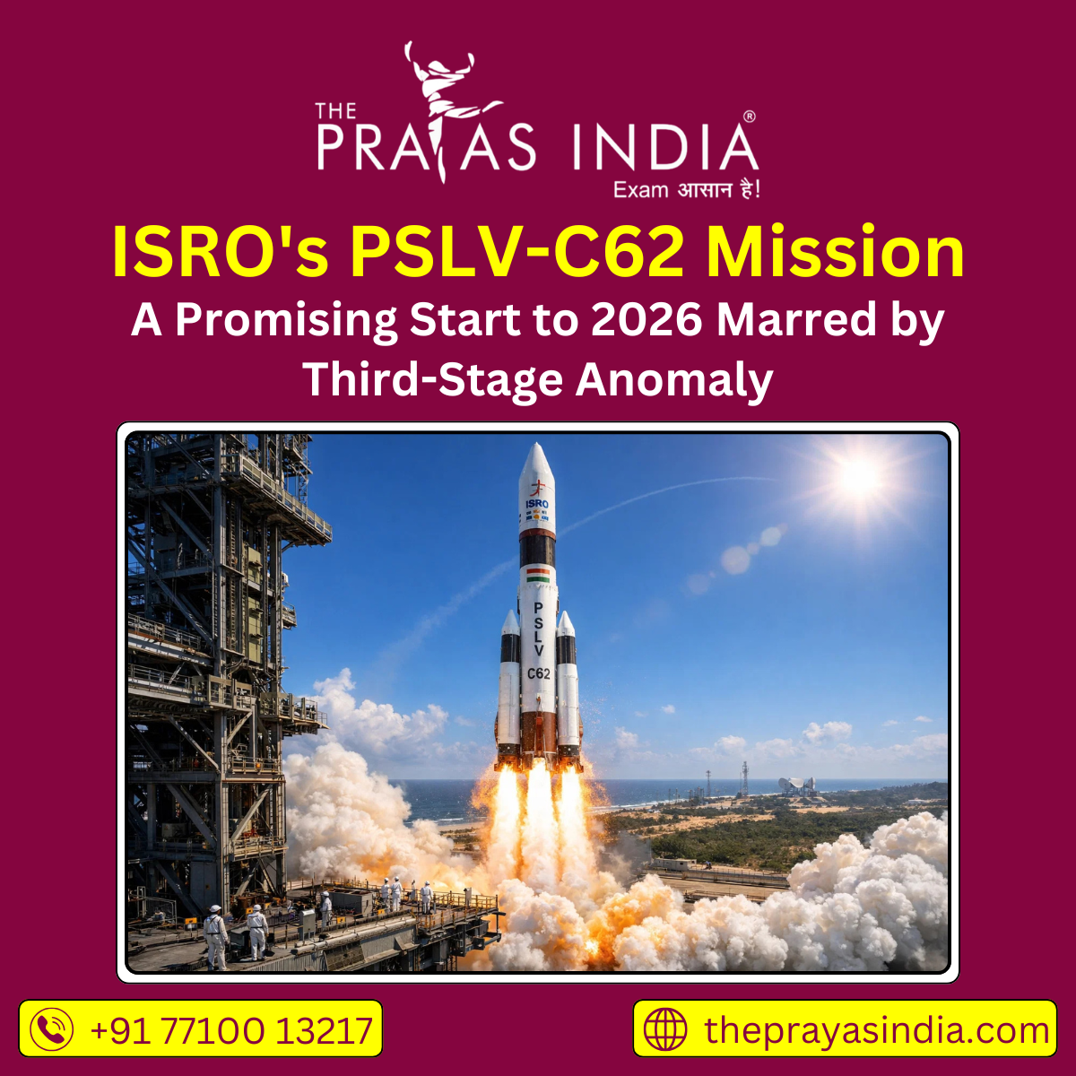 ISRO's PSLV-C62 Mission - The Prayas India