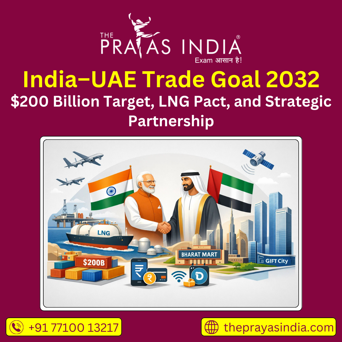 India–UAE Trade Goal 2032 - The Prayas India
