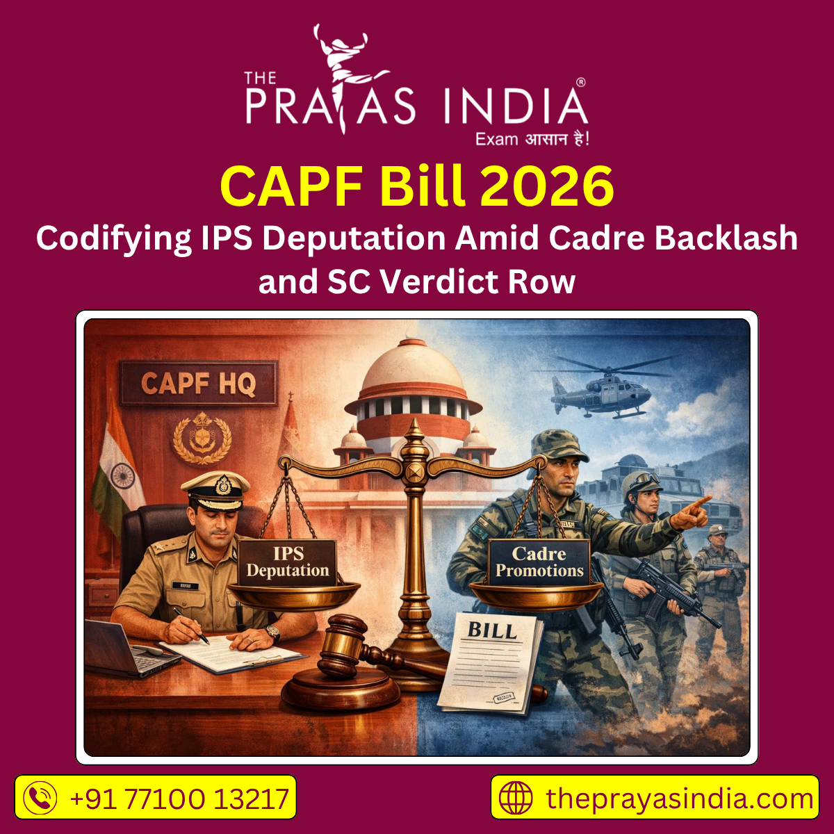 CAPF Bill 2026 - The Prayas India